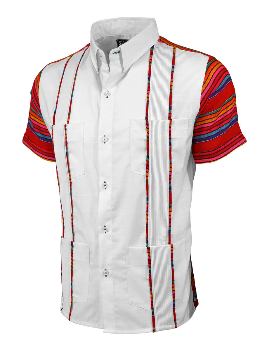White Azteca Zarape Guayabera – Y.A.Bera Clothing