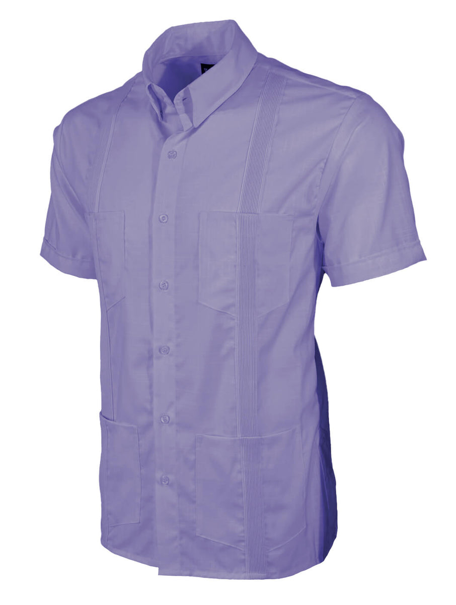 Lavender Purple Four Pocket Traditional Guayabera – Y.A.Bera Clothing